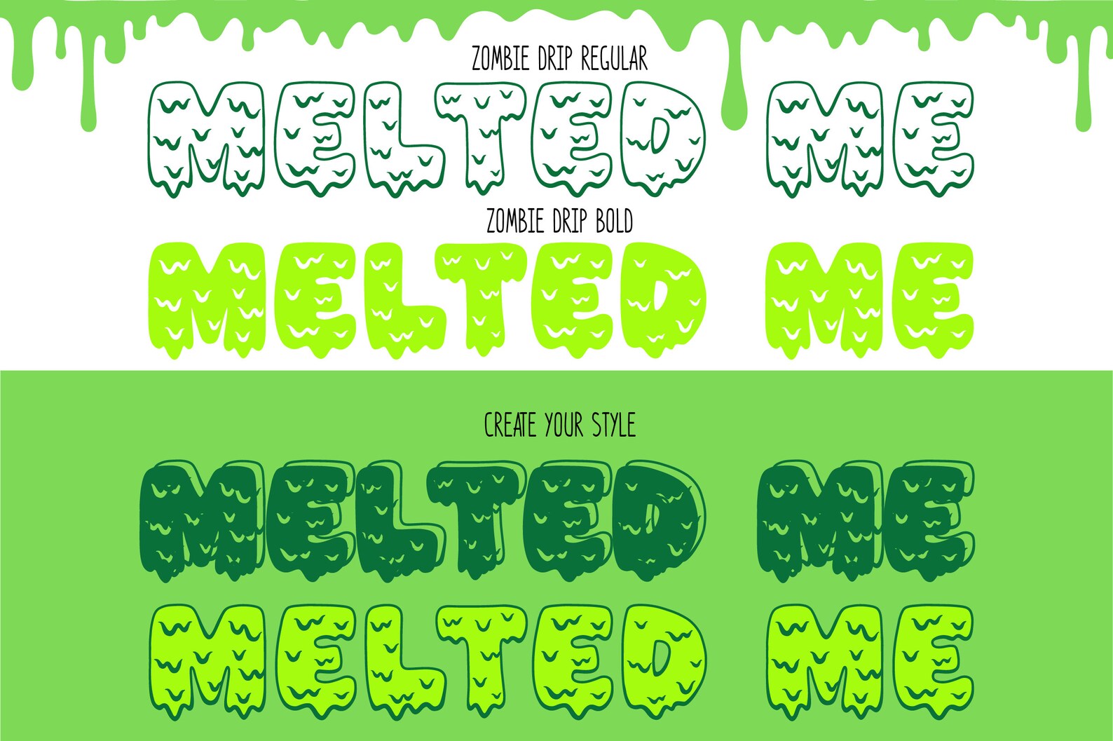 Zombie Drip Spooky Halloween Font, Halloween Theme Display Font Fun ...