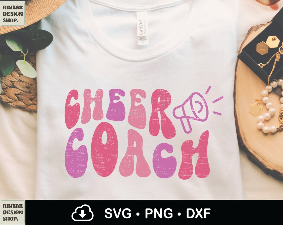 Cheer Coach Svg, Cheerleader Coach Svg, Megaphone Sublimation Shirt Png ...