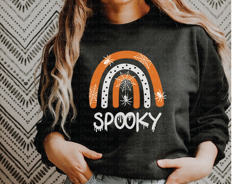 Rainbow Spooky Svg, Halloween Rainbow Svg, Trick or Treat, Rainbow ...