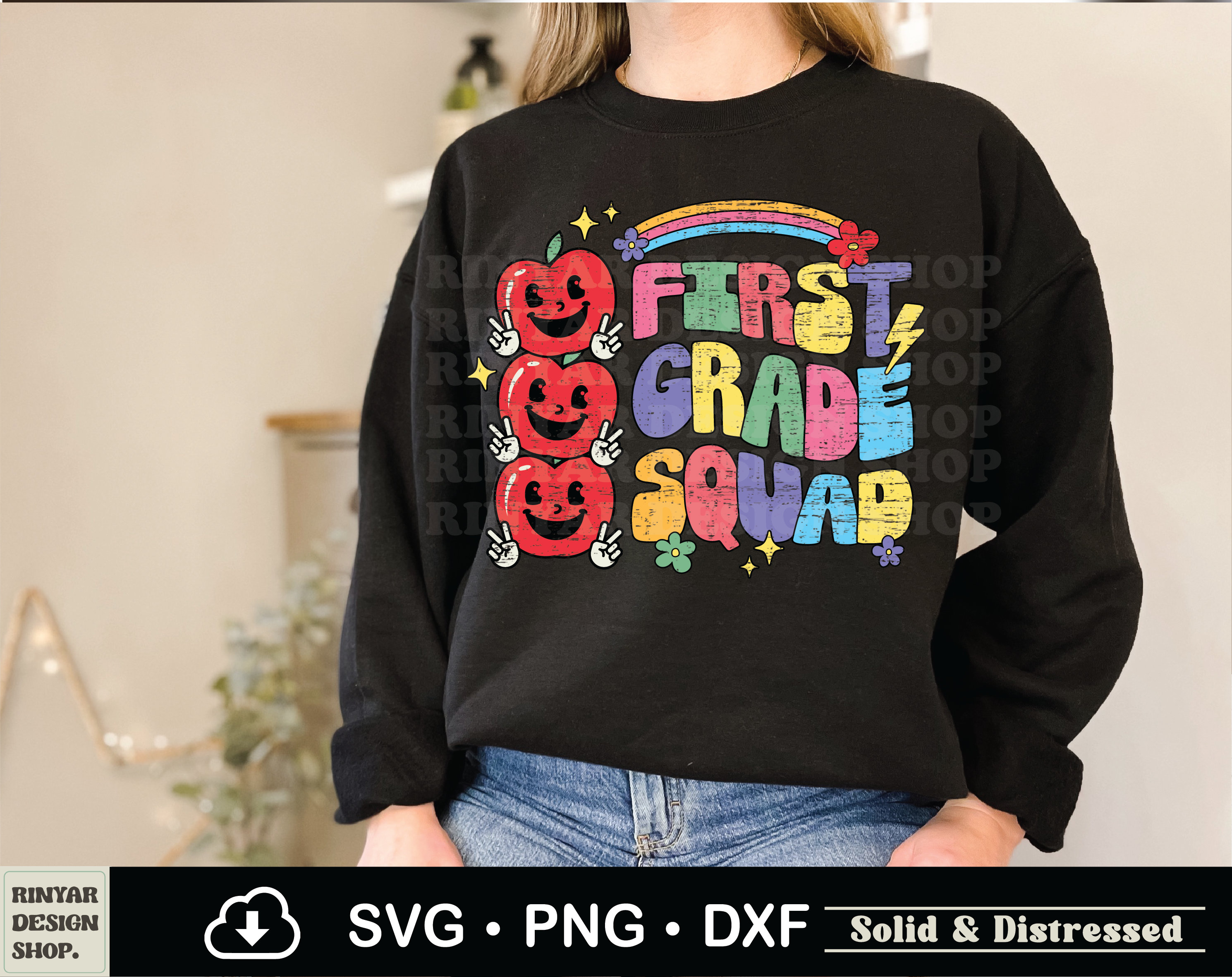 First Grade Squad Apple Rainbow Svg Png Sublimation Hello - Etsy