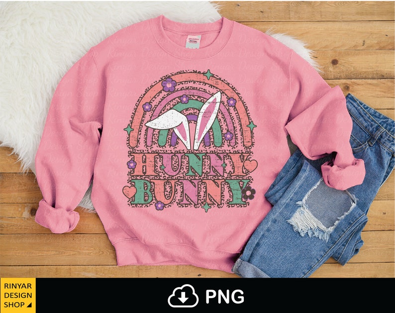 Hunny Bunny Leopard Rainbow Png Sublimation Boho Retro Easter - Etsy
