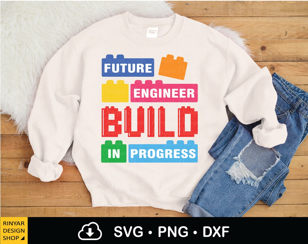 Future Engineer Build in Progress Svg, Engineer Svg, Colorful Block ...