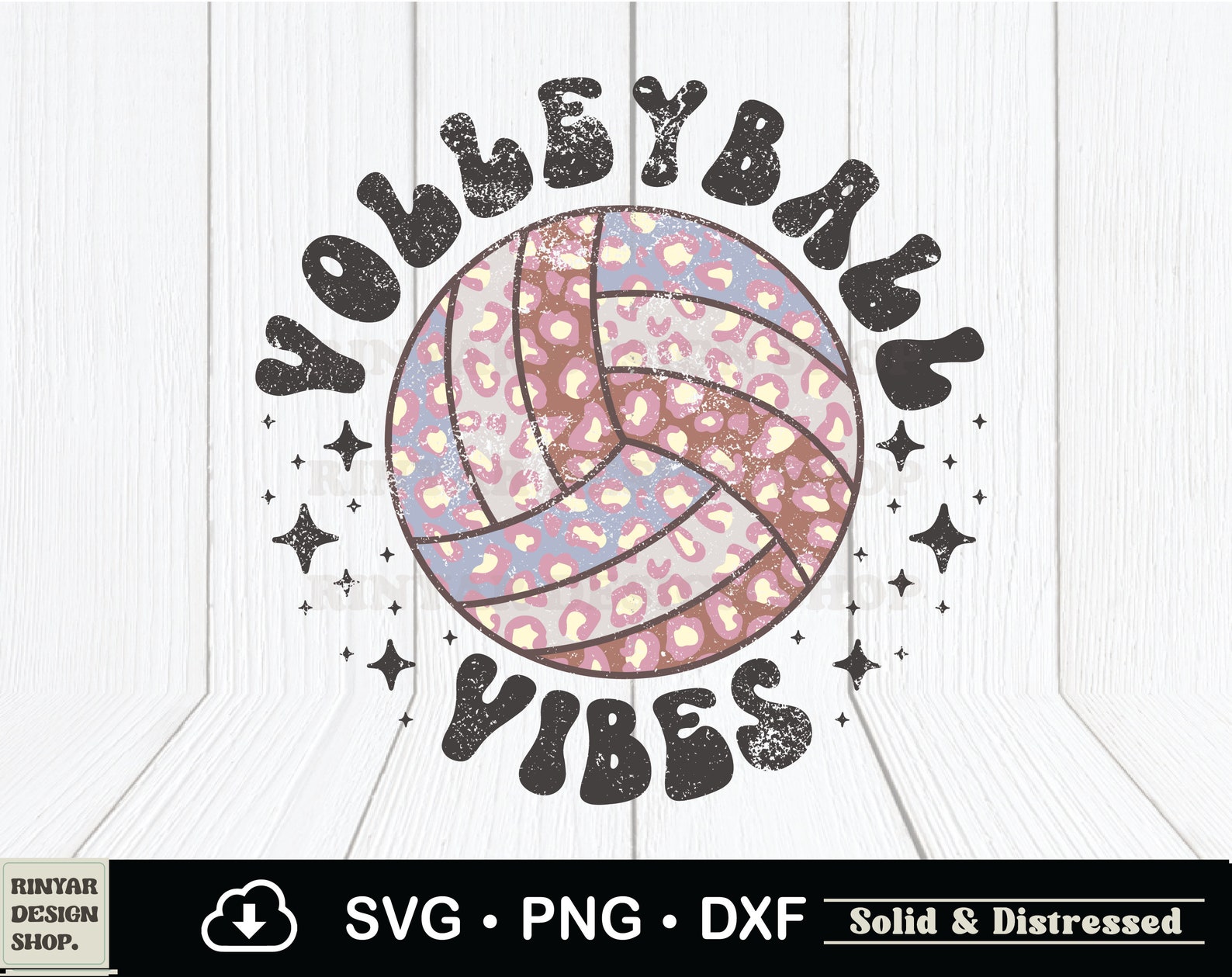 Volleyball Vibes Leopard Print Retro Png Svg Volleyball Mom - Etsy