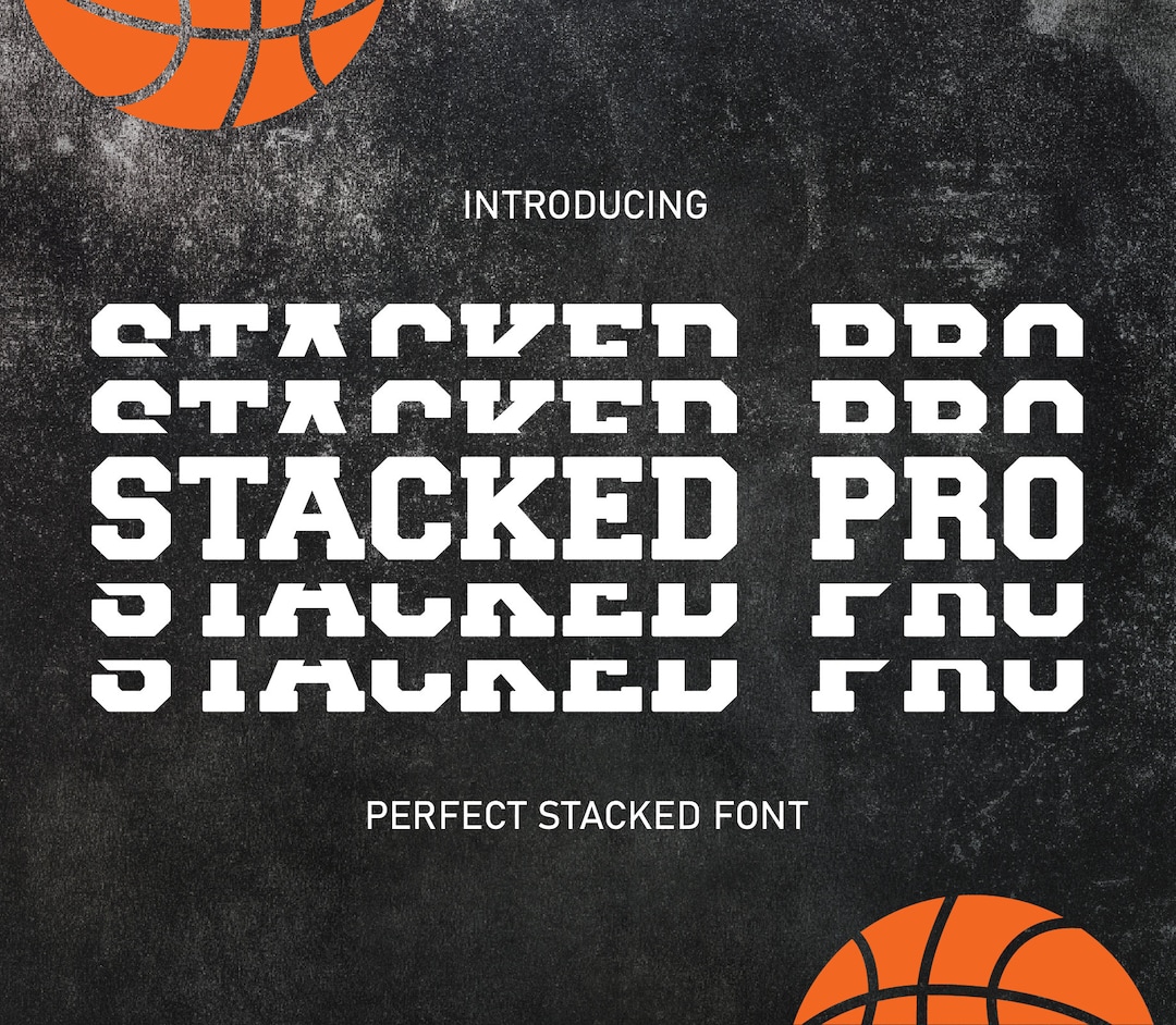 Stacked Pro Font, Sport Font Monogram, Layered Fonts, Mirror Fonts, T ...