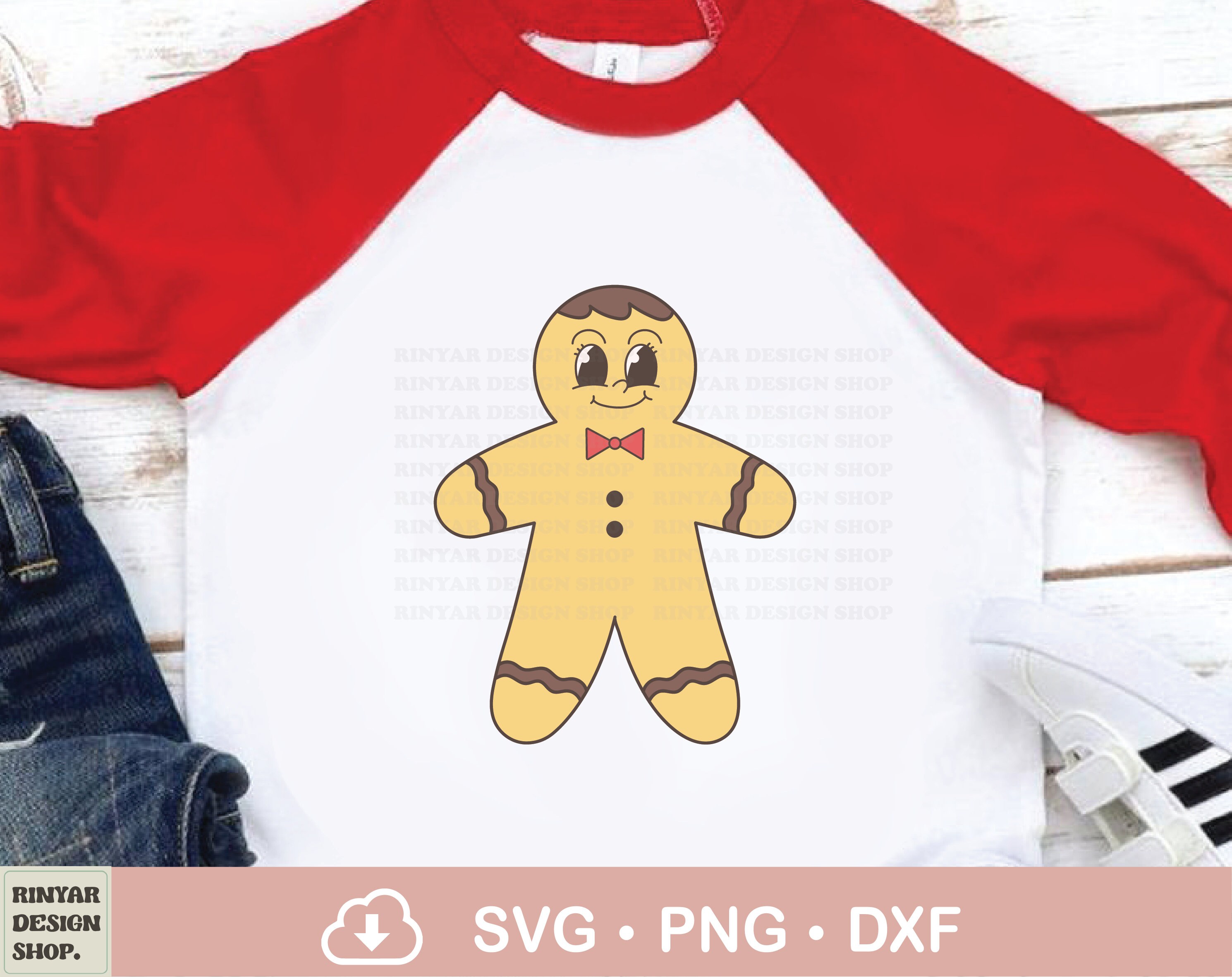 Retro Christmas Gingerbread Man Svg Retro Christmas Character - Etsy