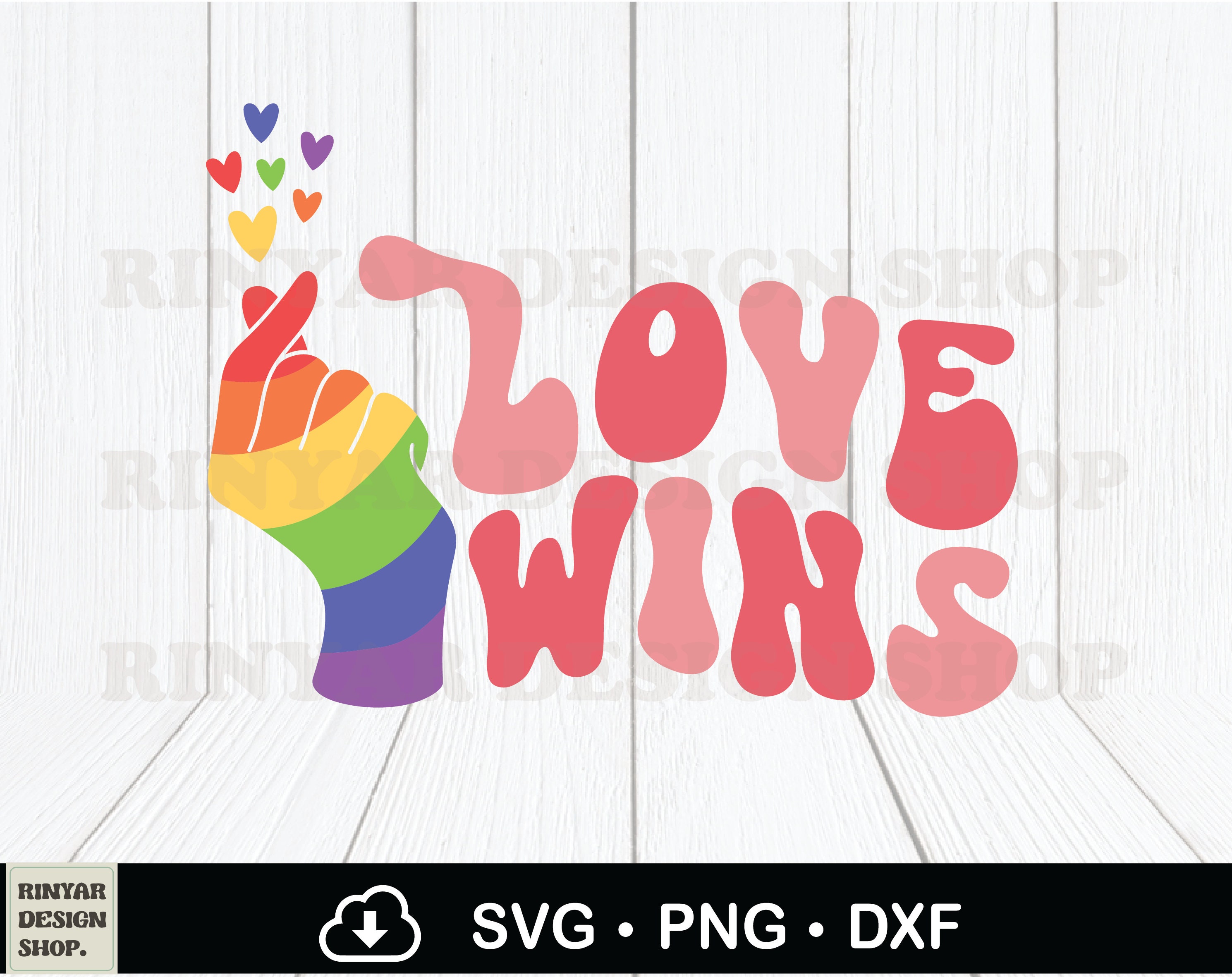 Love Wins Svg LGBTQ Rainbow Pride Svg Png Sublimation Mini | Etsy