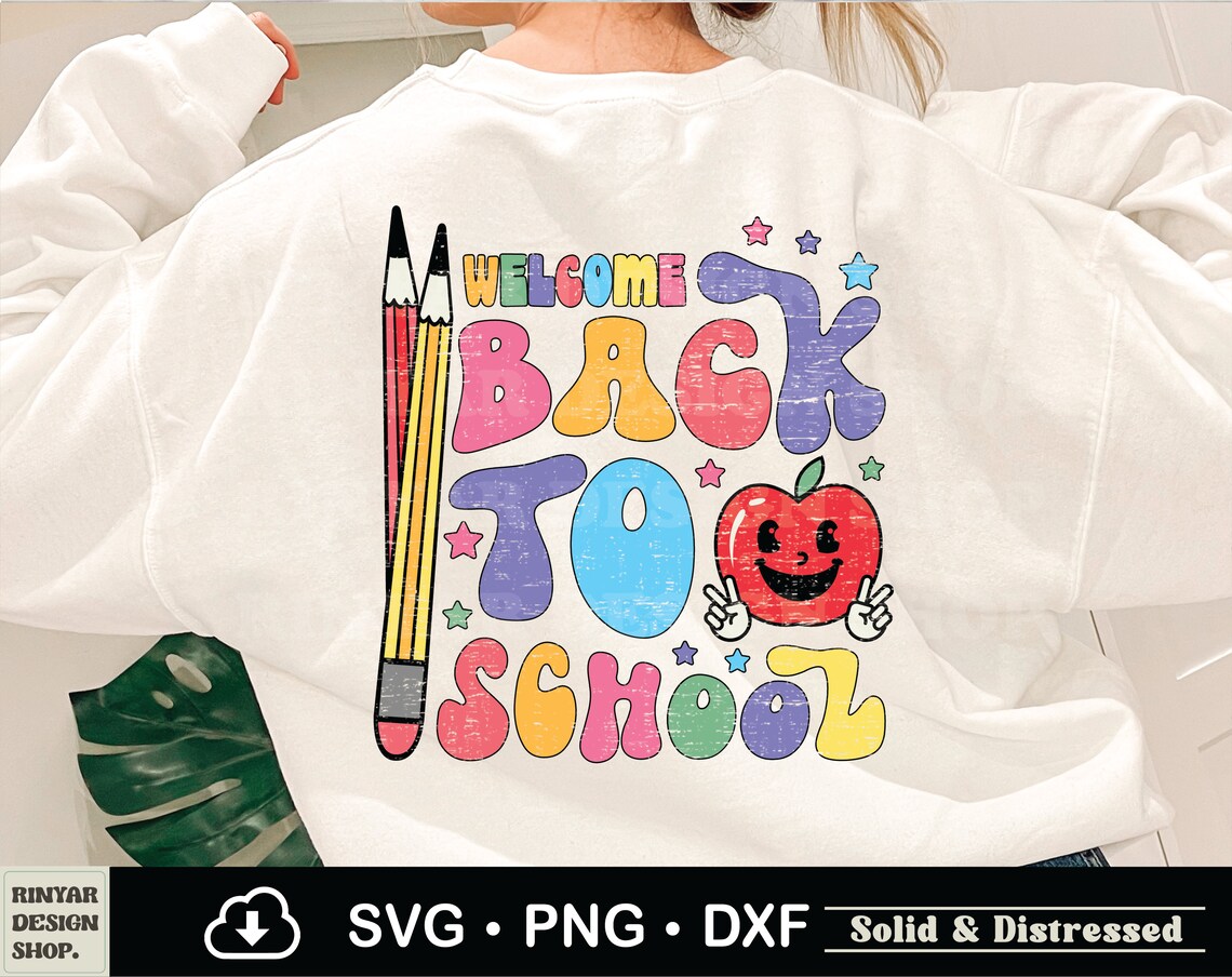 Retro Groovy Welcome Back to School Svg, First Day of School SVG, Back ...