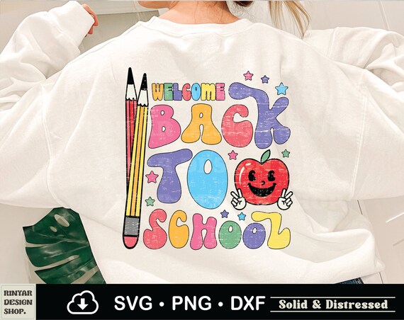 Retro Groovy Welcome Back to School Svg First Day of School - Etsy