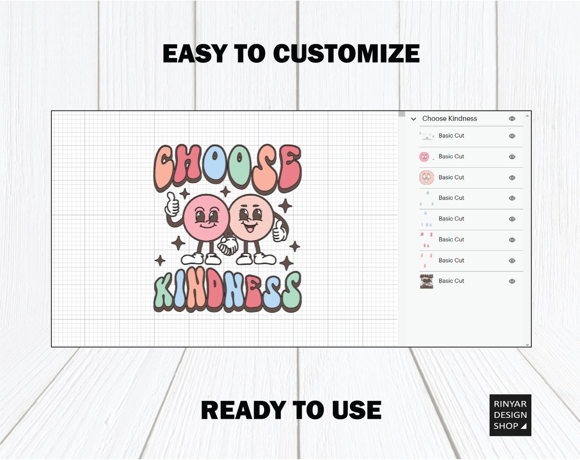 Choose Kindness Groovy Retro Svg Png Bekind Retro Sublimation - Etsy