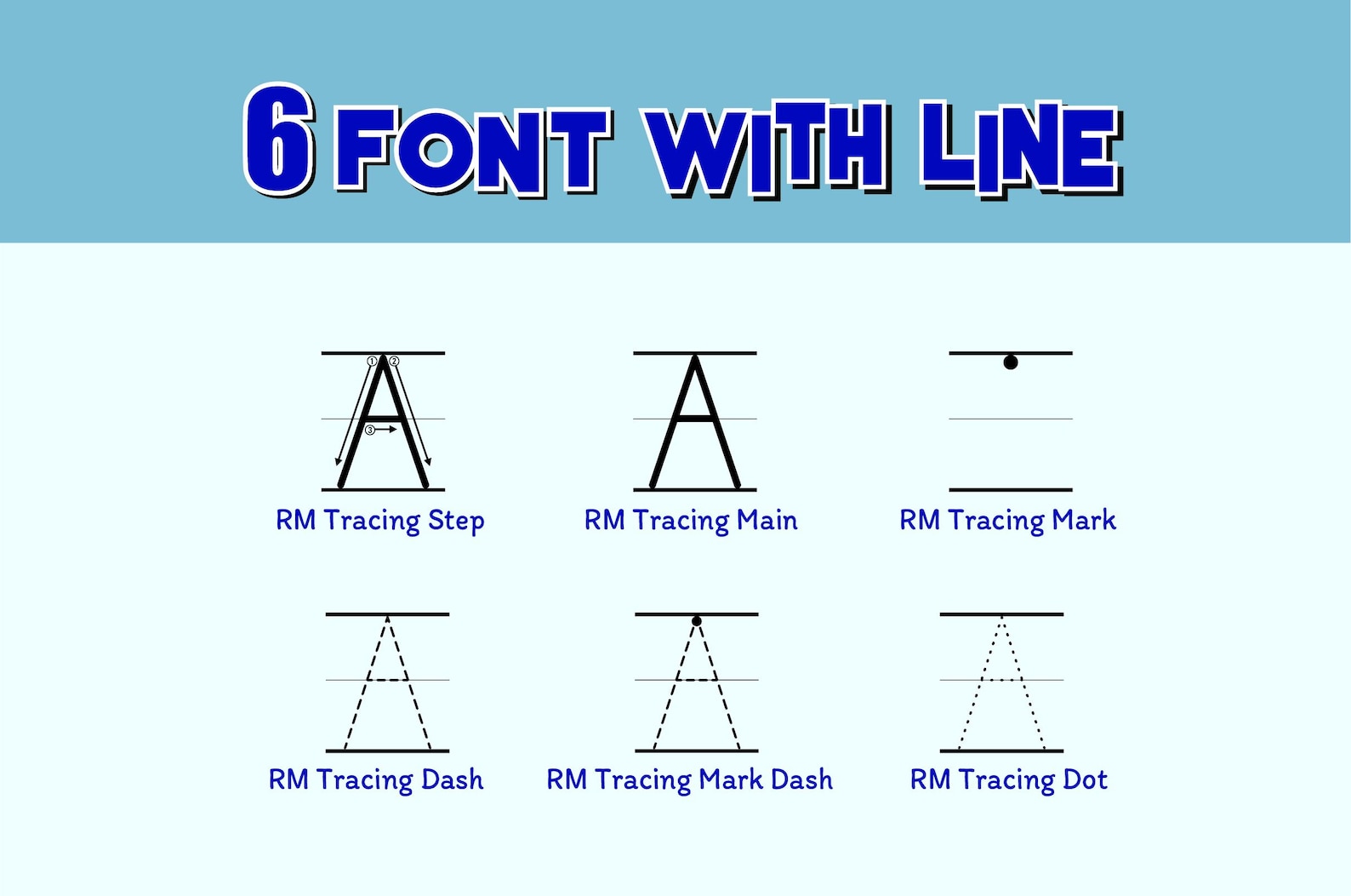 Bundle Tracing Fonts & Worksheets | 7 Fonts + 88 Pages | Cricut ...