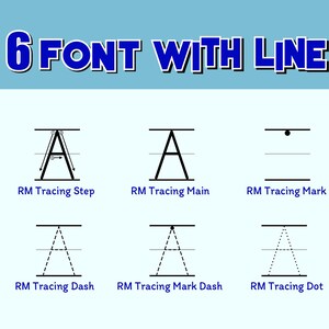 Bundle Tracing Fonts & Worksheets | 7 Fonts + 88 Pages | Cricut ...