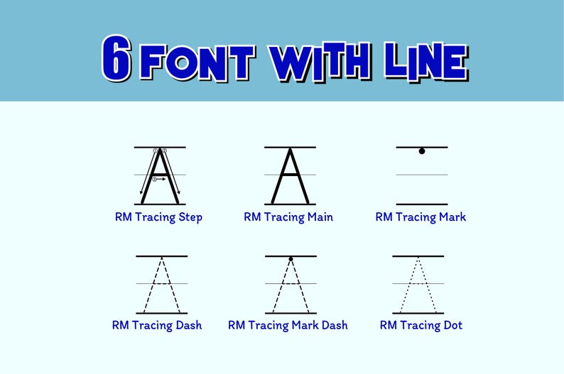 Bundle Tracing Fonts & Worksheets | 7 Fonts + 88 Pages | Cricut ...