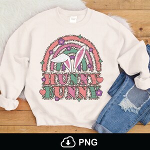 Hunny Bunny Leopard Rainbow Png Sublimation, Boho Retro Easter Png ...