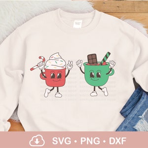 6 Bundle Retro Christmas Character Png Sublimation Svg Dxf, Christmas ...