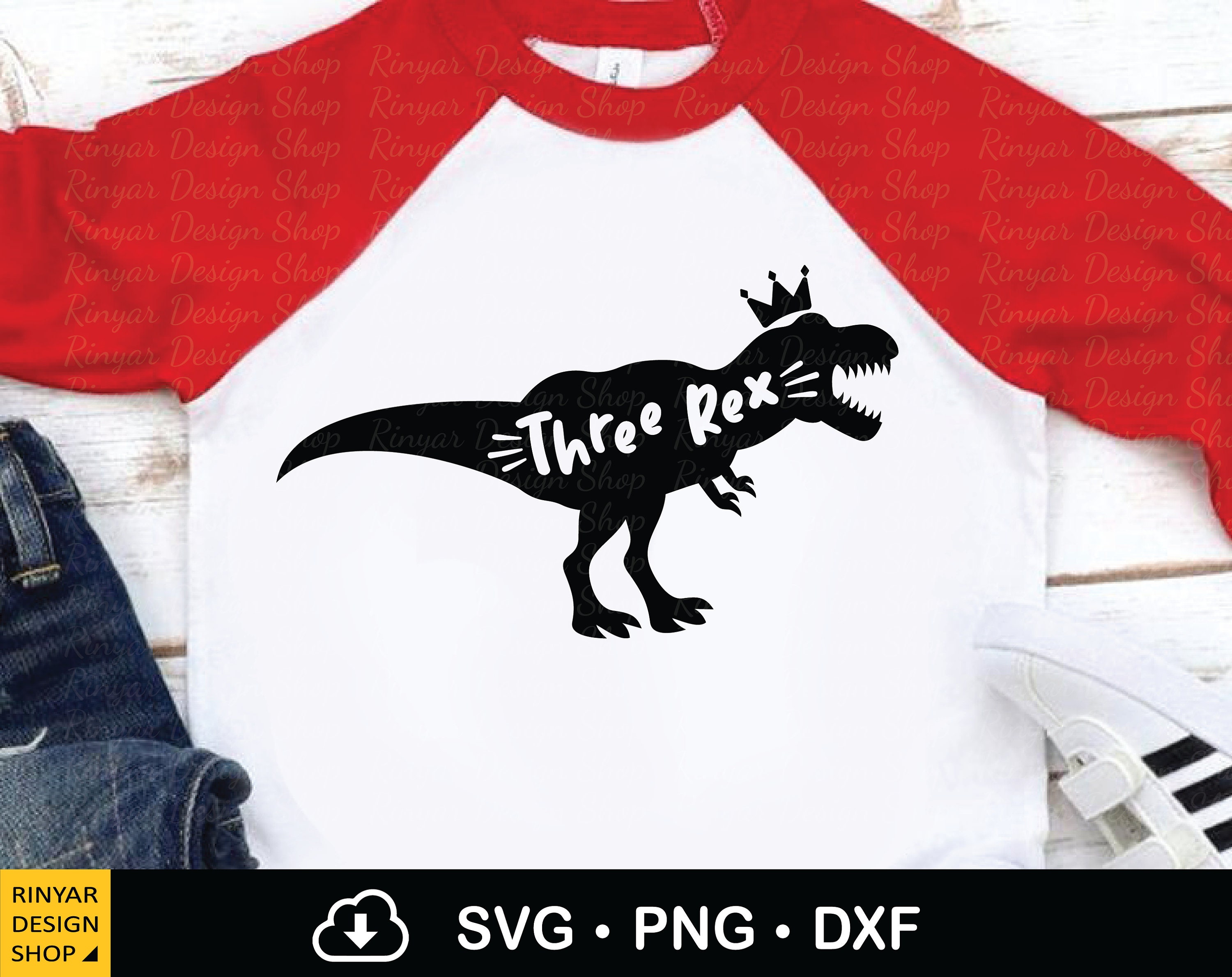 Toddler 3 Years Old SVG Three Rex SVG Three Years Birthday | Etsy
