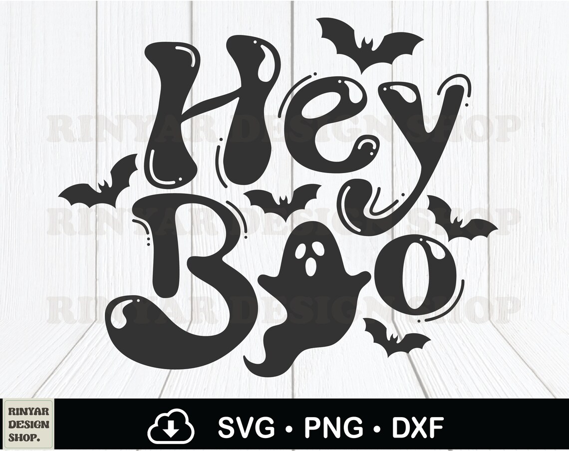 Hey Boo Svg Halloween Svg Halloween Sublimation Png Kids - Etsy