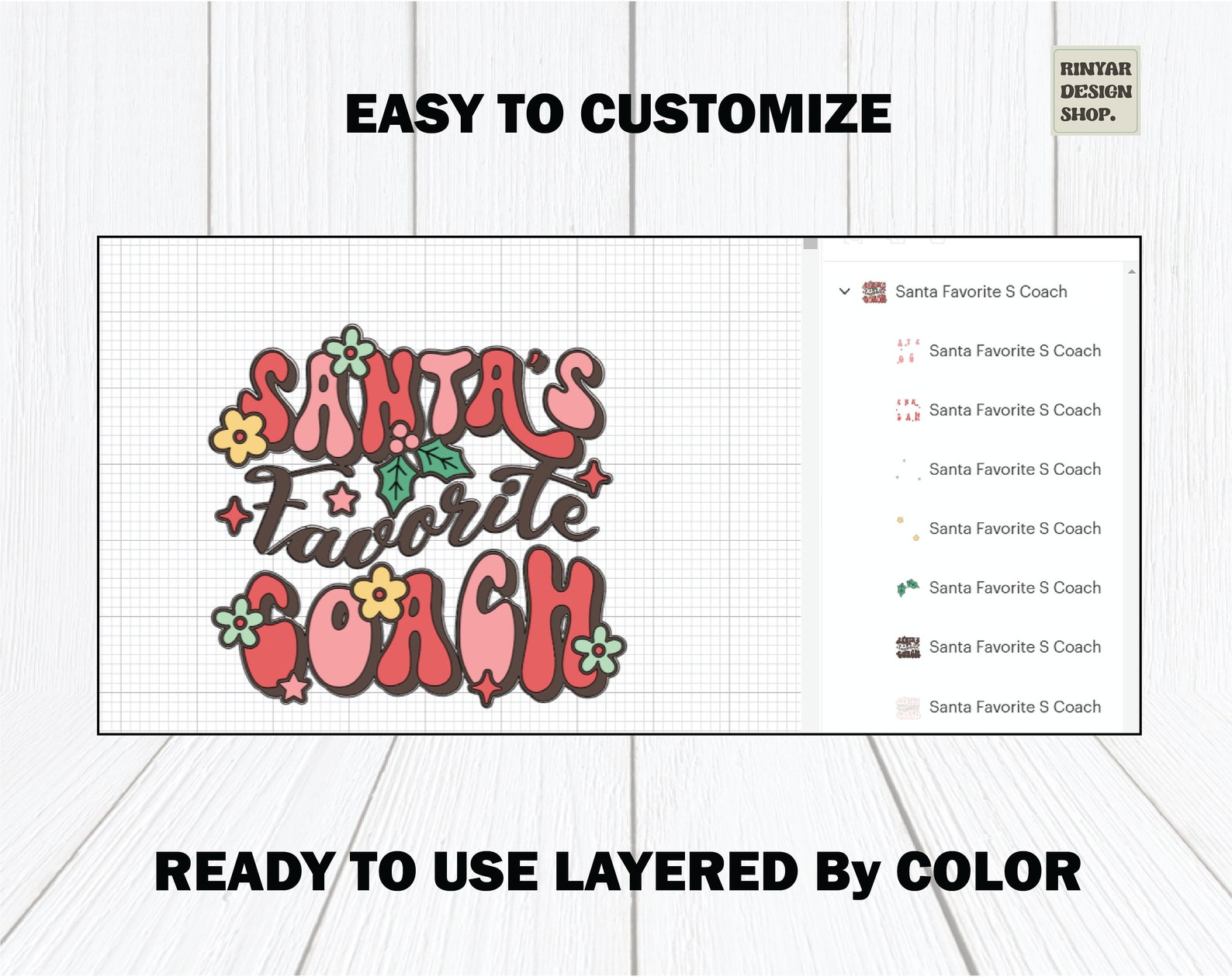 Retro Santa's Favorite Coach Png Svg Christmas Sublimation - Etsy