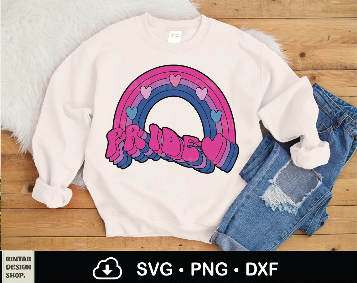 Bisexual Pride Svg LGBTQ Heart Pride Svg Png Sublimation | Etsy