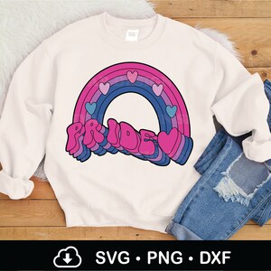 Bisexual Pride Svg, LGBTQ Heart Pride Svg Png Sublimation, Retro Gay ...