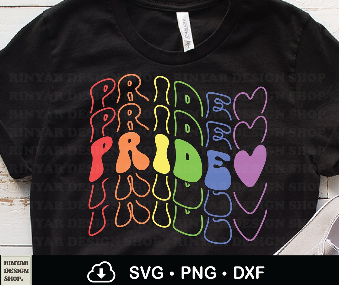 Monogram Pride Month Svg, LGBTQ Heart Pride Svg Png, Retro Gay Pride ...
