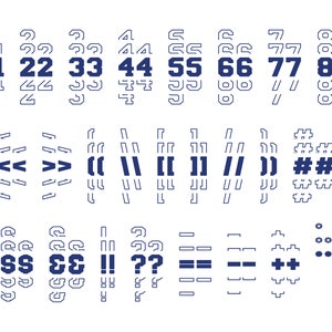 Stacked Monogram Font, Sport Font, Layered Fonts, Mirror Fonts, T-shirt ...
