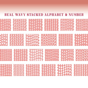 Real Wavy Stacked Font, Wavy Retro Font, Wavy Text Svg, Easy to Create ...