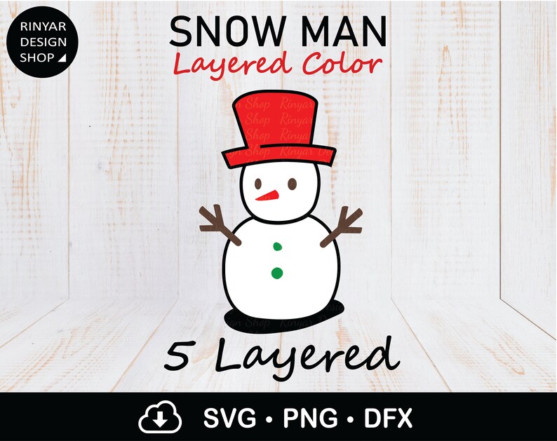 Snowman Layered Svg Snowman Svg Files Christmas Svg Design | Etsy