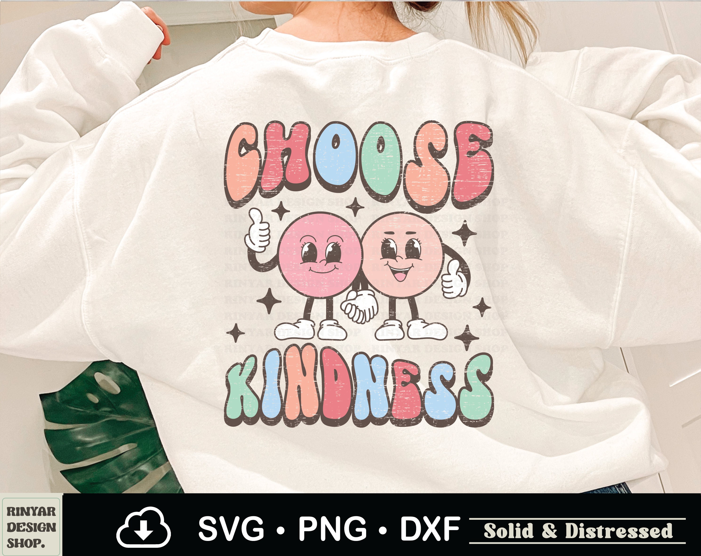 Choose Kindness Groovy Retro Svg Png Bekind Retro Sublimation - Etsy