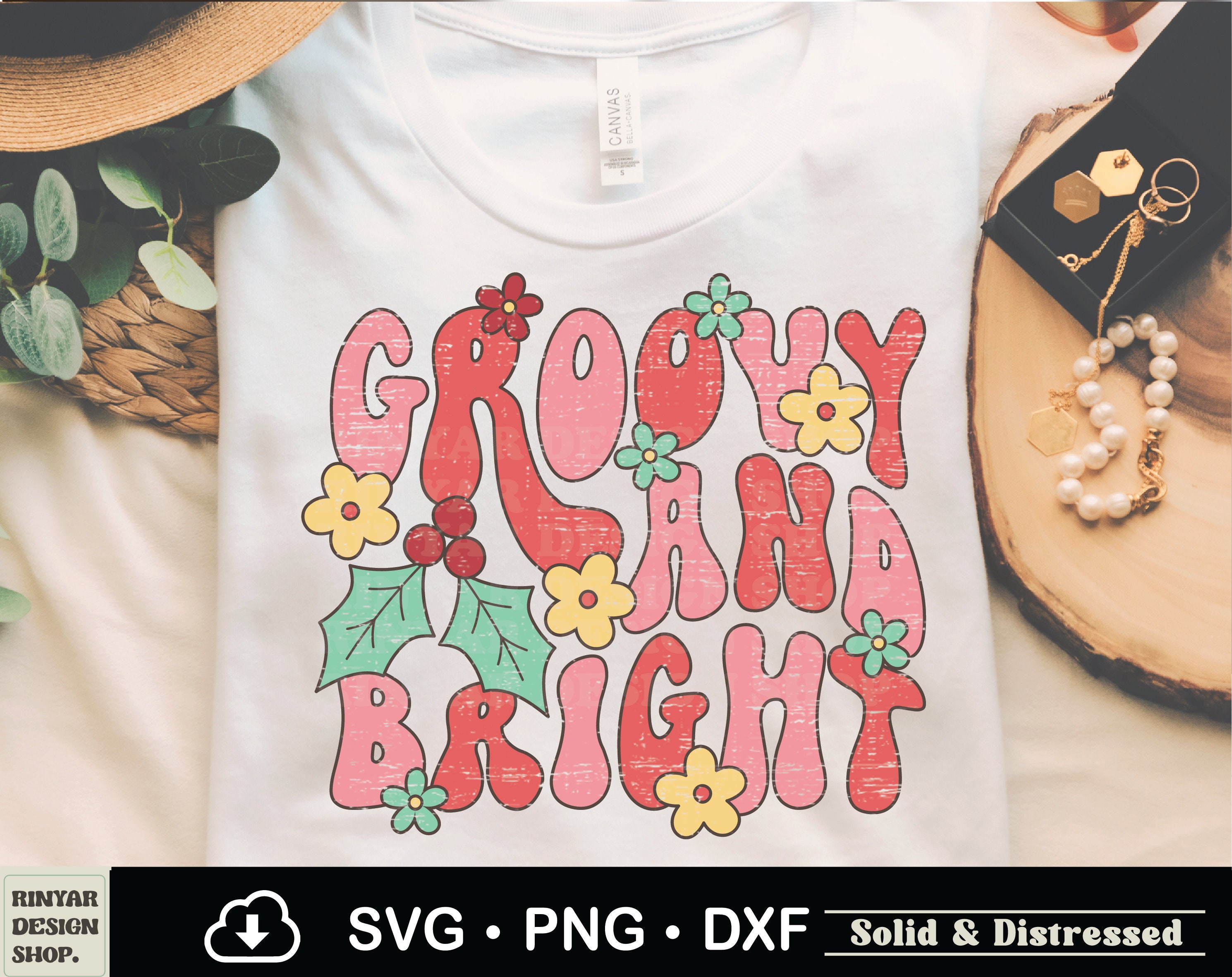 Retro Groovy and Bright Png Svg Christmas Sublimation Design - Etsy