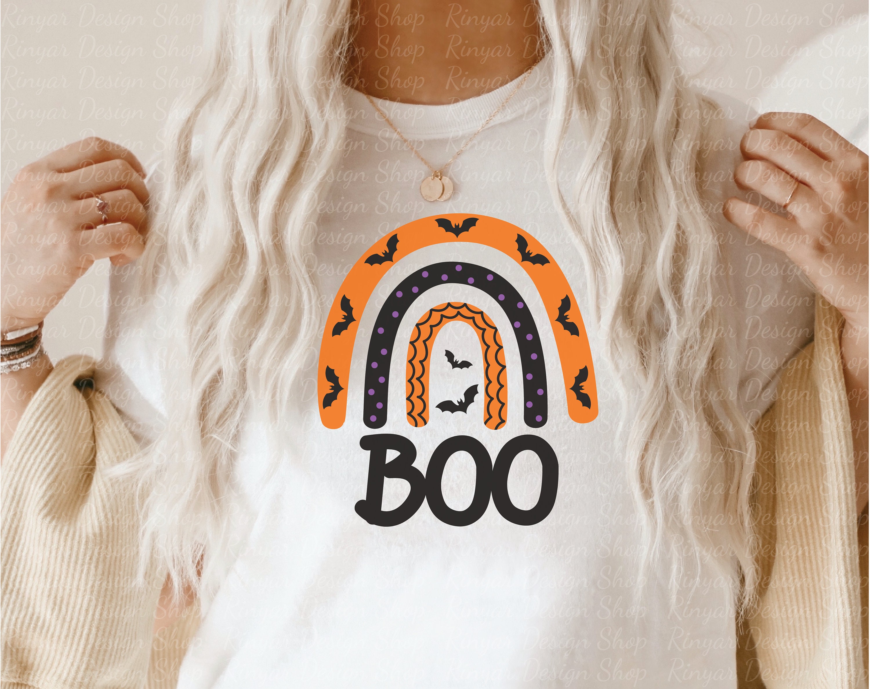 Rainbow Boo Svg Boo SVG Halloween Rainbow Svg Trick or - Etsy