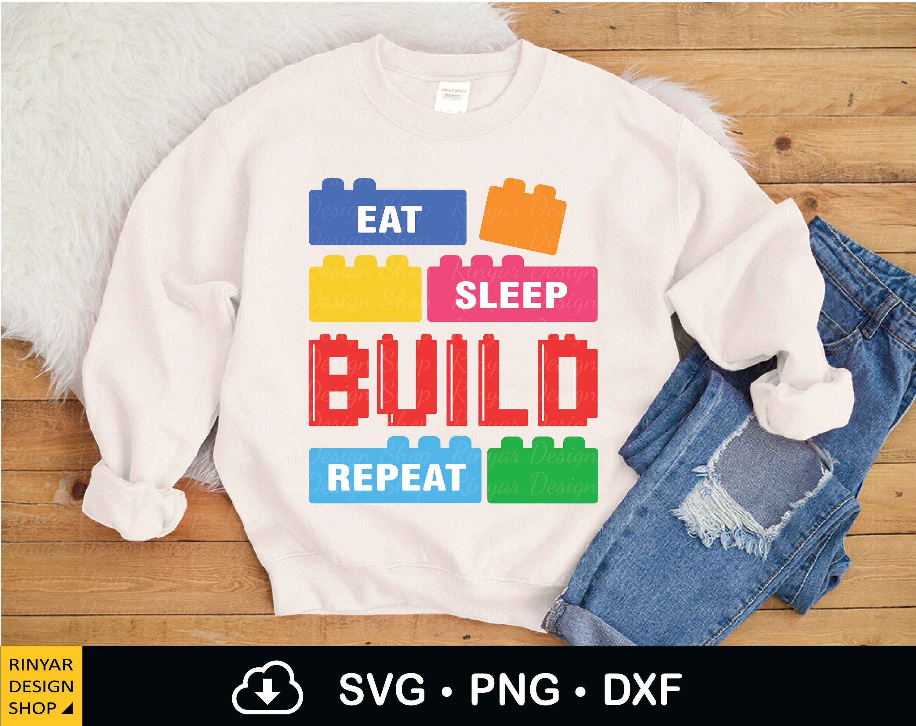 Eat Sleep Build Repeat Svg Engineer Svg Colorful Block - Etsy
