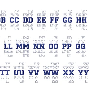 Stacked Monogram Font, Sport Font, Layered Fonts, Mirror Fonts, T-shirt ...