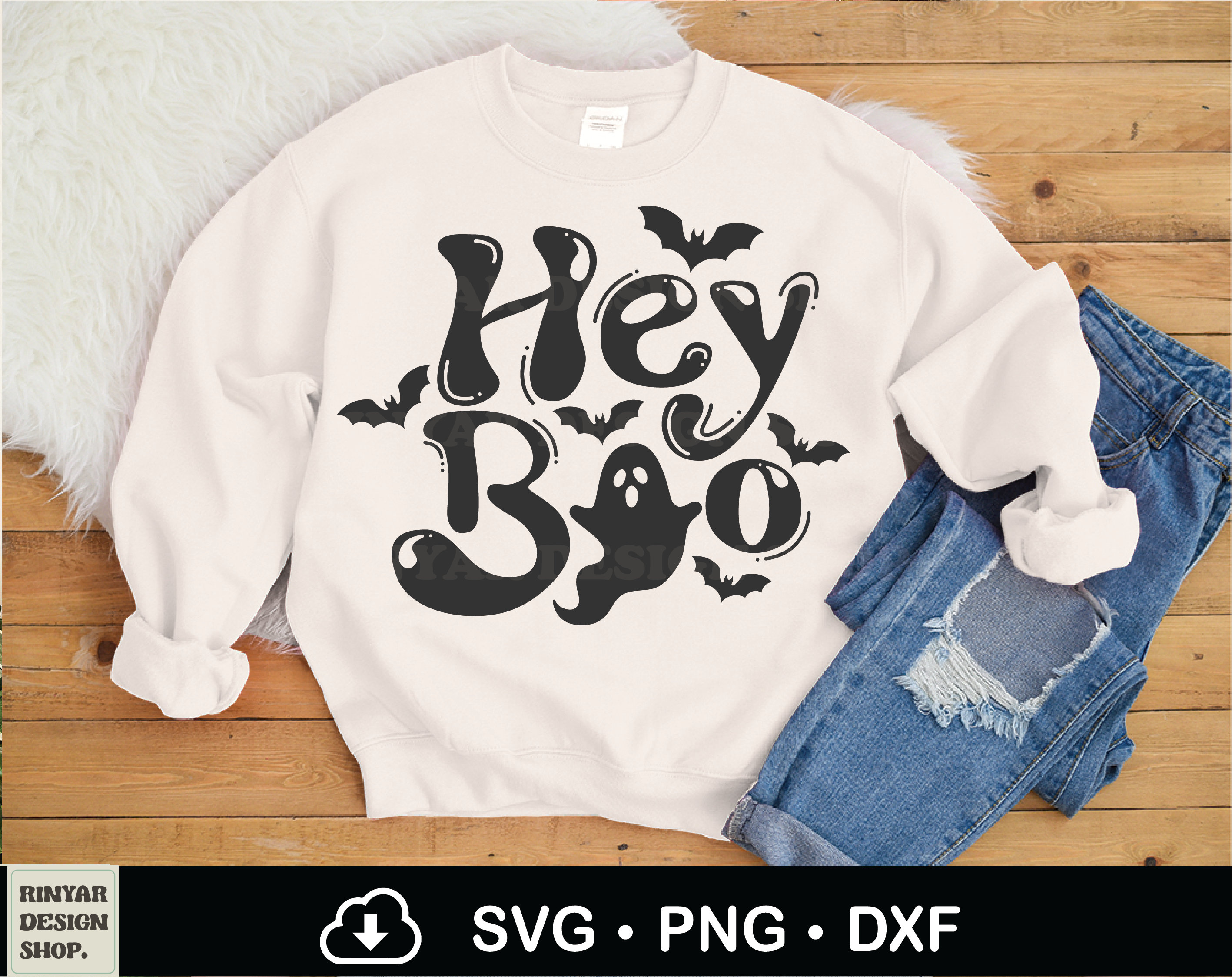 Hey Boo Svg, Halloween Svg, Halloween Sublimation Png, Kids Halloween ...