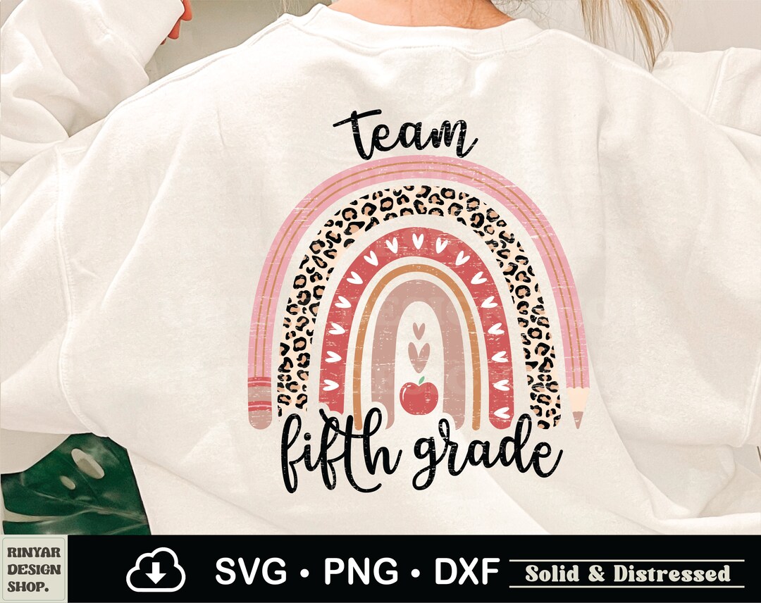 Team Fifth Grade Svg, 5th Grade Squad Svg, Back to School Svg, Teacher ...