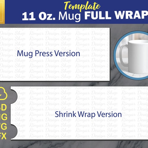 11oz Mug Template 11 Oz Mug Sublimation Template Full Wrap - Etsy