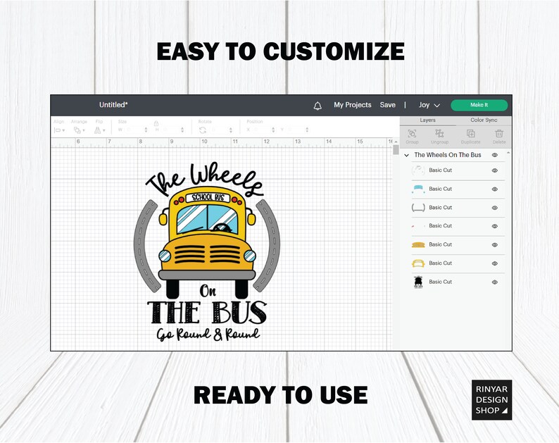 The Wheels on the Bus Go Round and Round Svg, First Day of School Svg ...