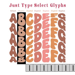 Real Wavy Stacked Font, Wavy Retro Font, Wavy Text Svg, Easy to Create ...