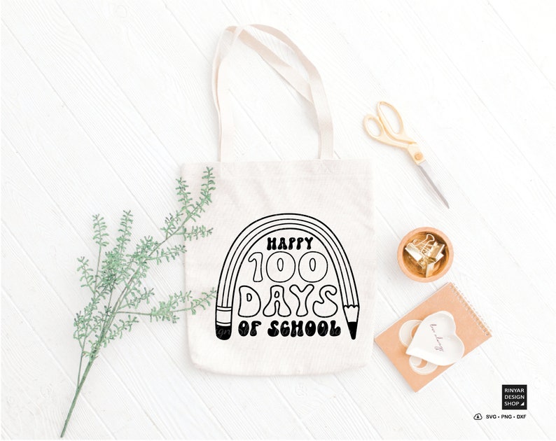 Retro Happy 100 Days of School Svg Png Sublimation Groovy 100 - Etsy