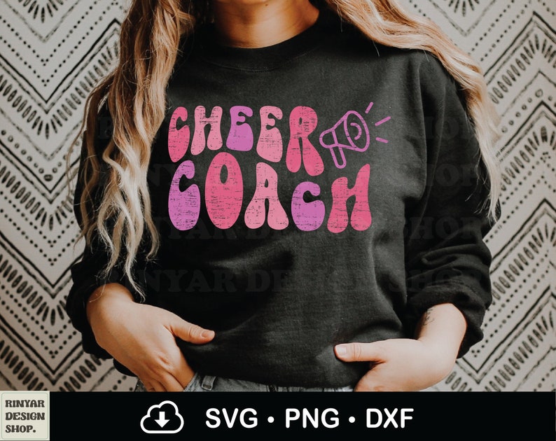Cheer Coach Svg, Cheerleader Coach Svg, Megaphone Sublimation Shirt Png ...