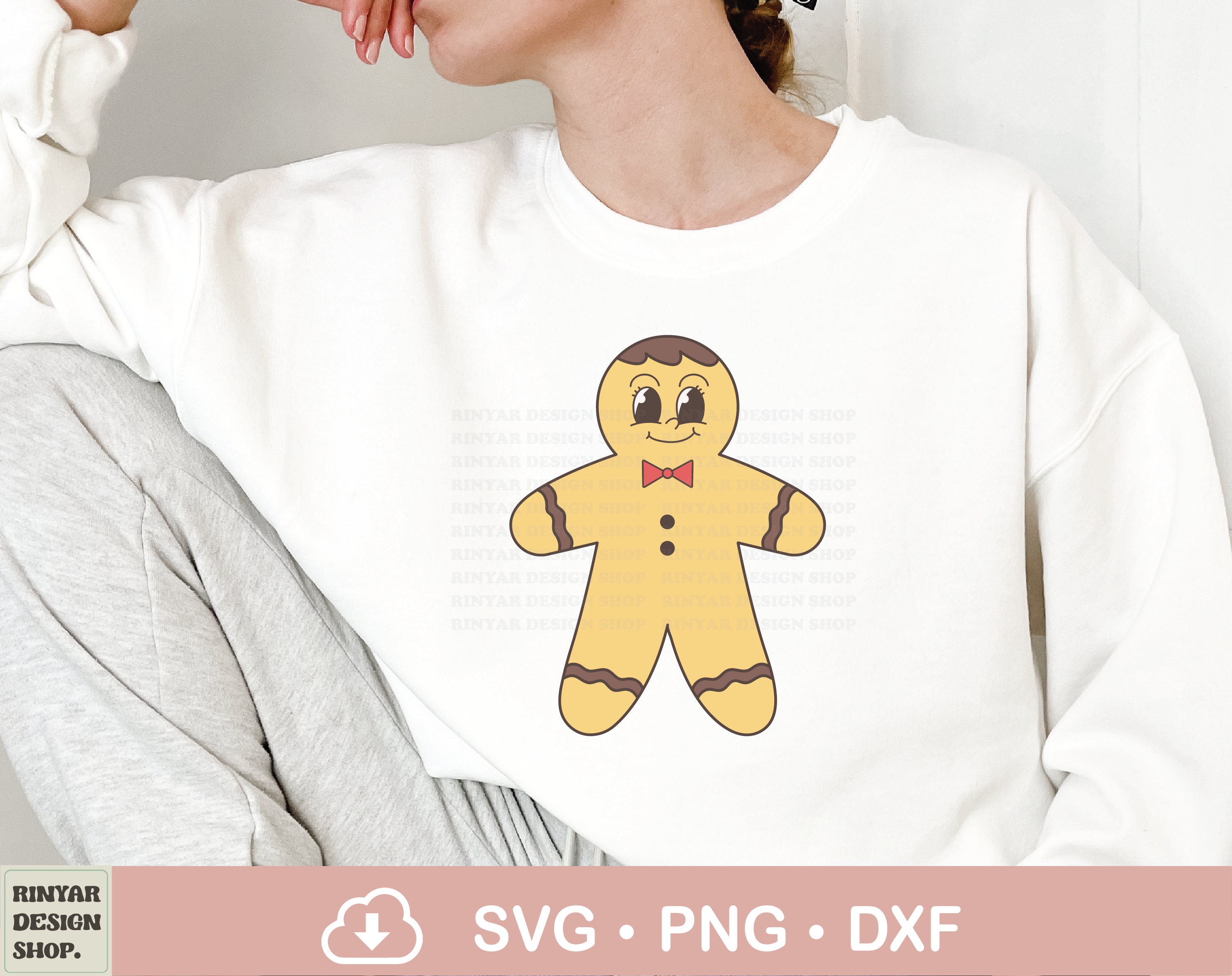 Retro Christmas Gingerbread Man Svg Retro Christmas Character - Etsy