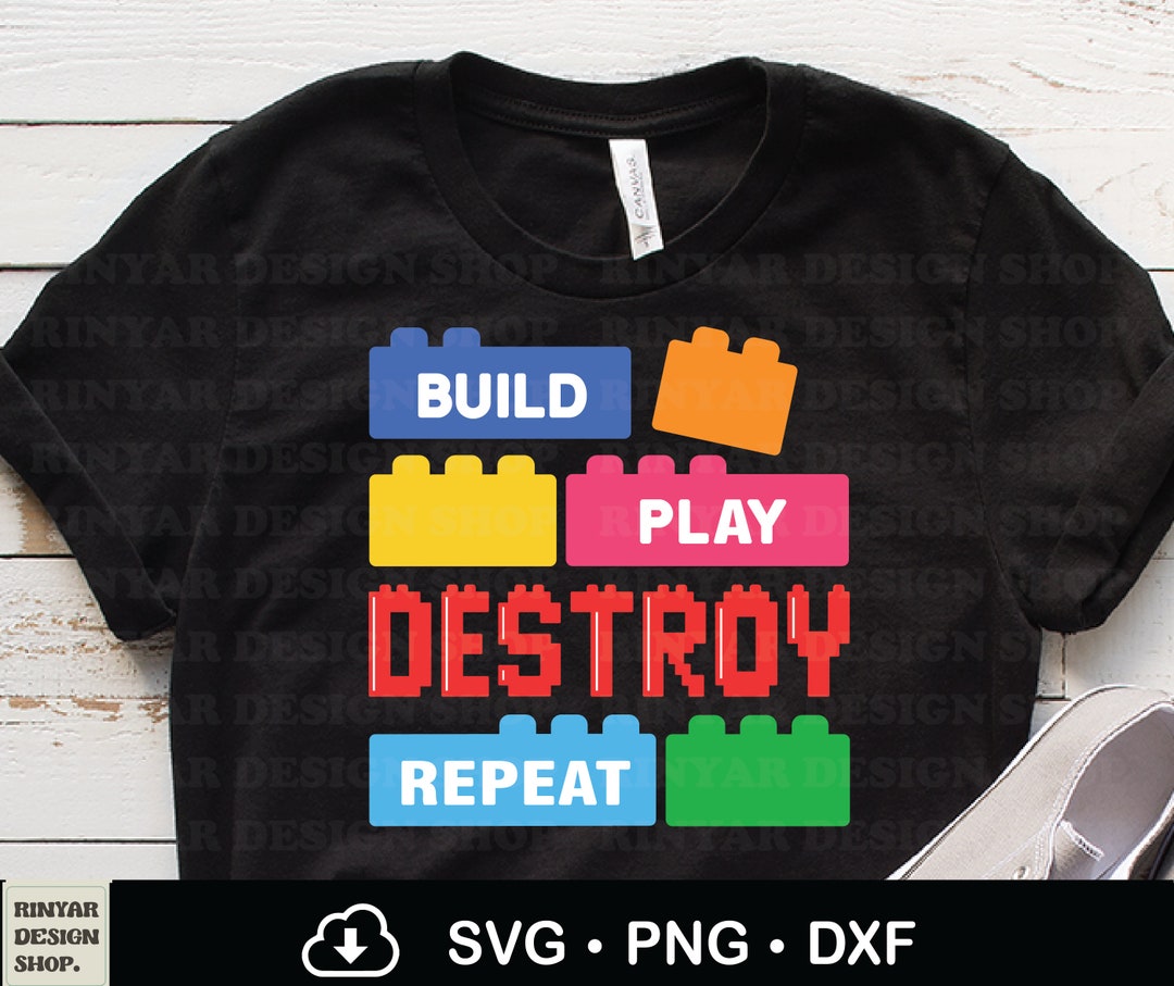Build Play Destroy Repeat Svg, Future Engineer Svg, Colorful Block ...