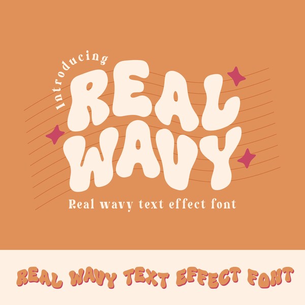 Retro Wavy Font Svg - Etsy