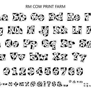 Cow Print Farm Font, Cute Cow Skin Display Font and Bonus Svg 2 Layered ...