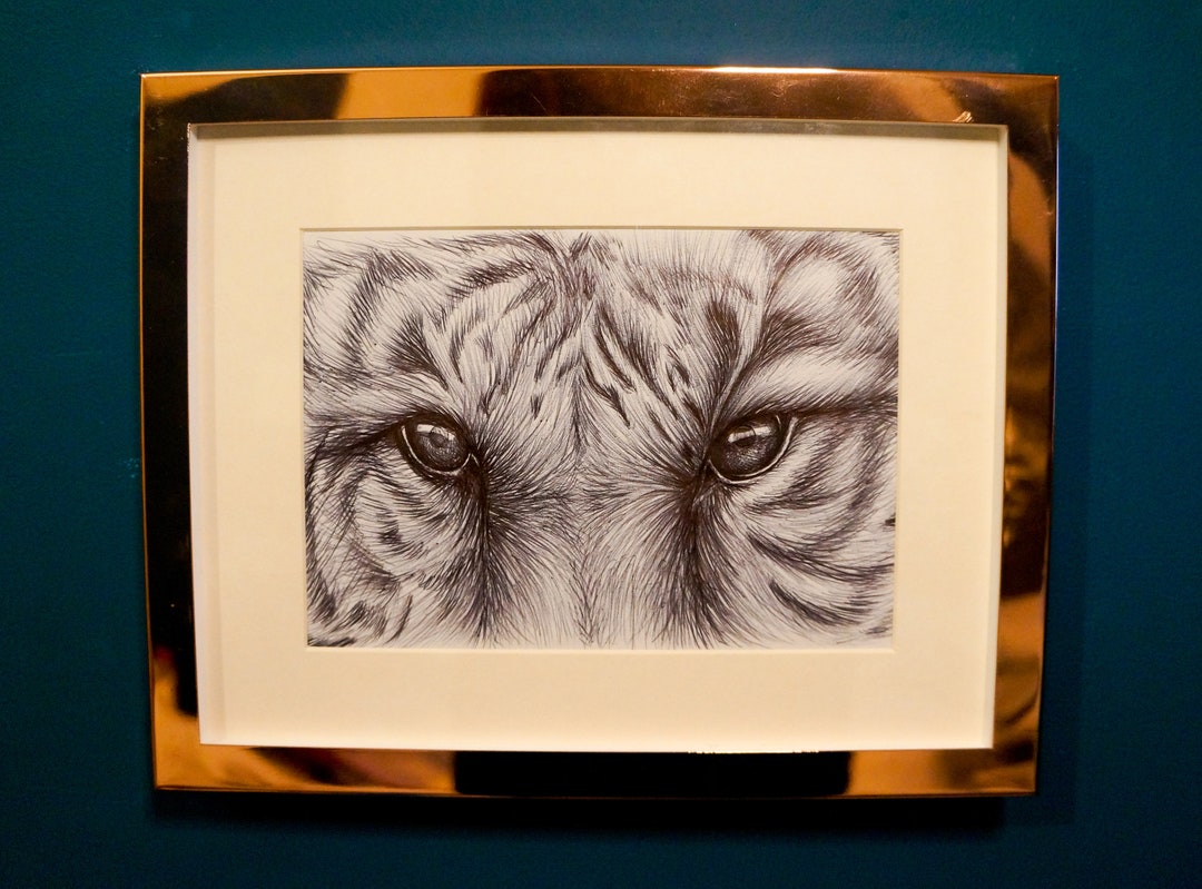 Biro Drawing Print, Tiger Eyes, Animal Print, Eyes Prints, Animals ...