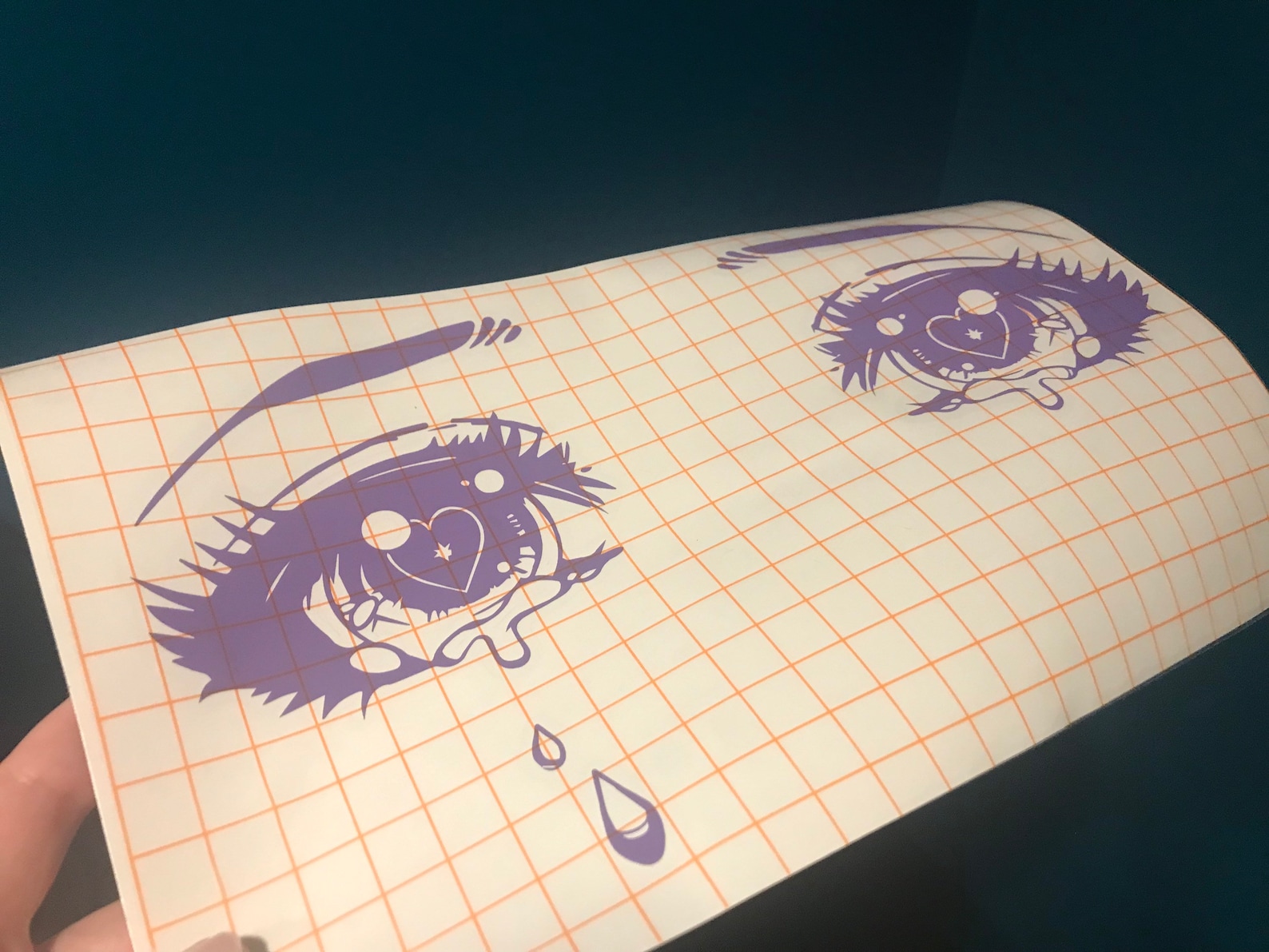 Large Romantic Crying Anime Eyes Decal for Car or Laptop - Etsy