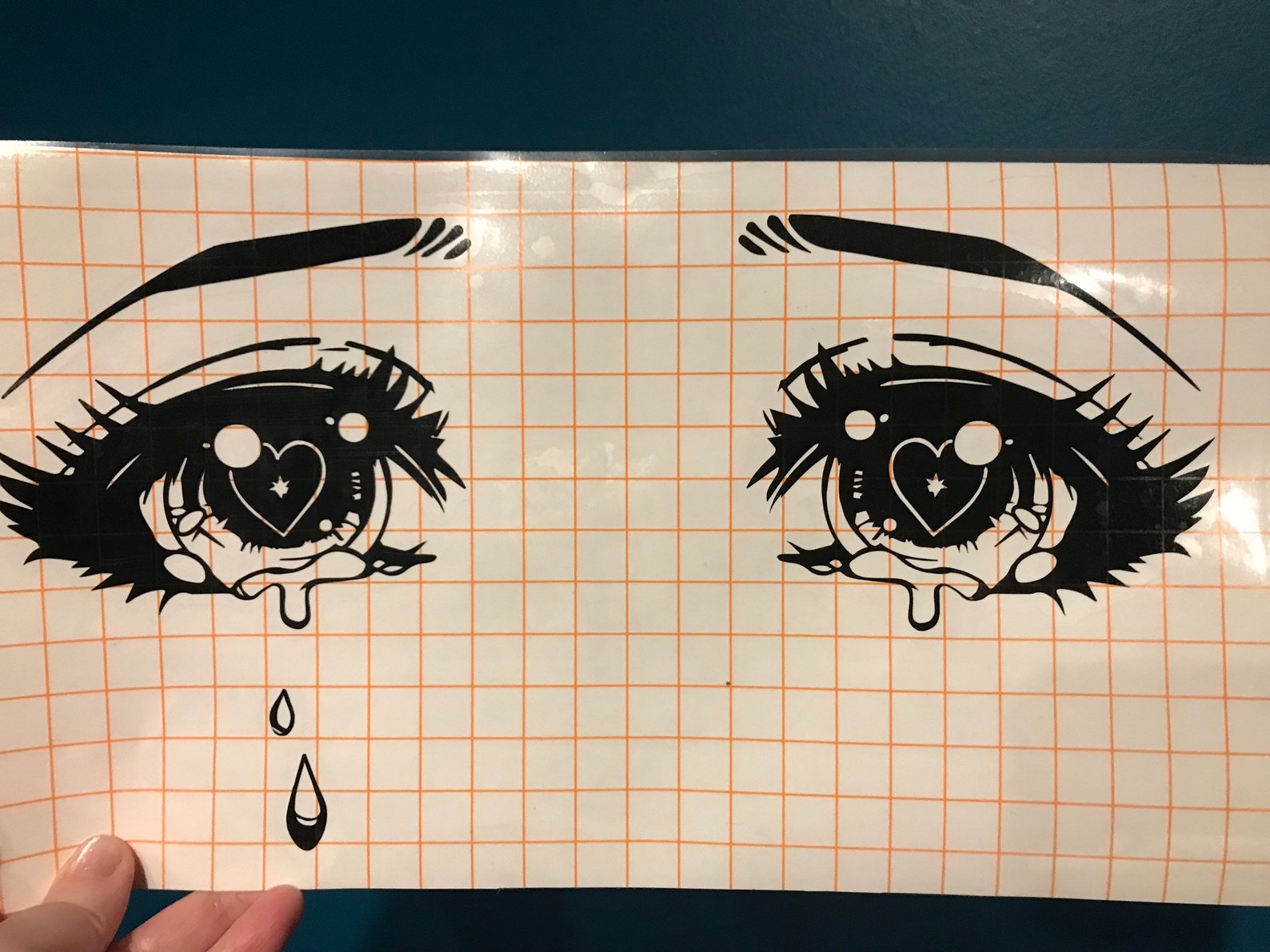Large Romantic Crying Anime Eyes Decal for Car or Laptop - Etsy