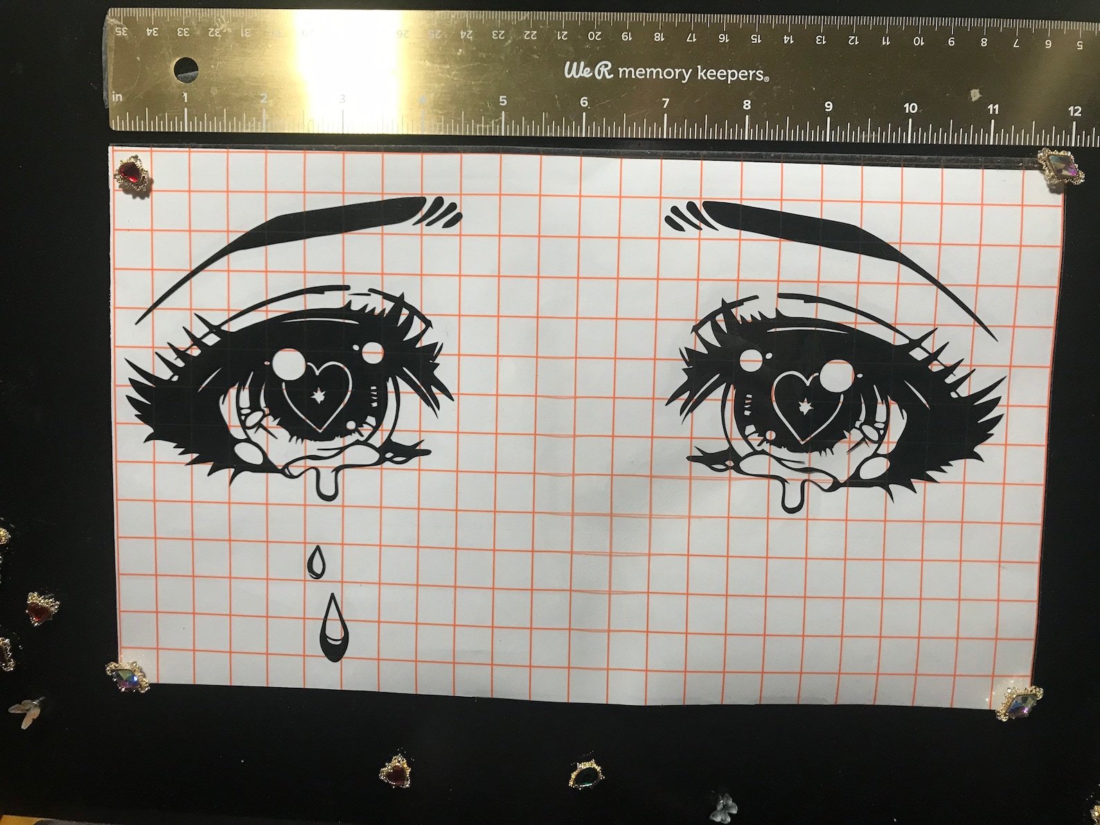 Large Romantic Crying Anime Eyes Decal for Car or Laptop - Etsy