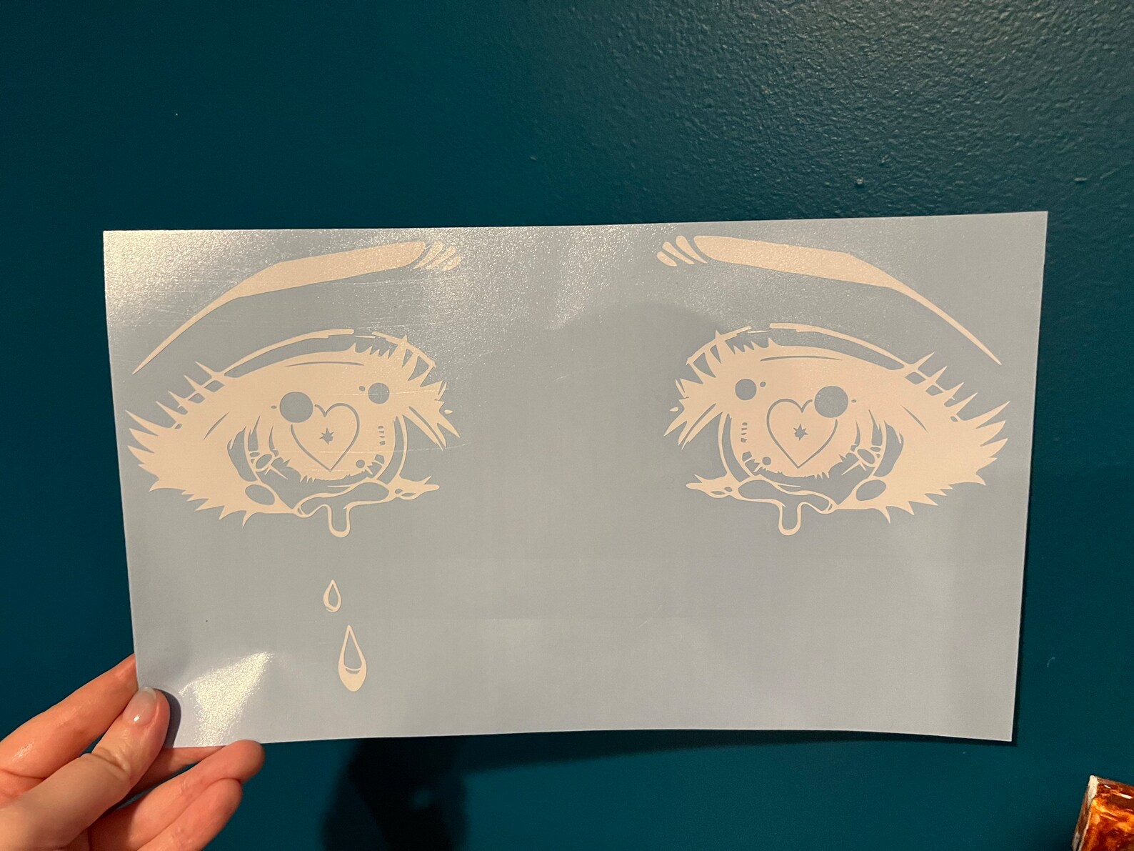 Large Romantic Crying Anime Eyes Decal for Car or Laptop - Etsy