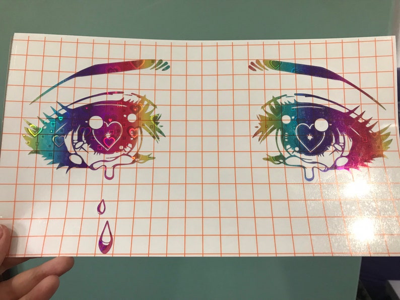 Large Romantic Crying Anime Eyes Decal for Car or Laptop - Etsy