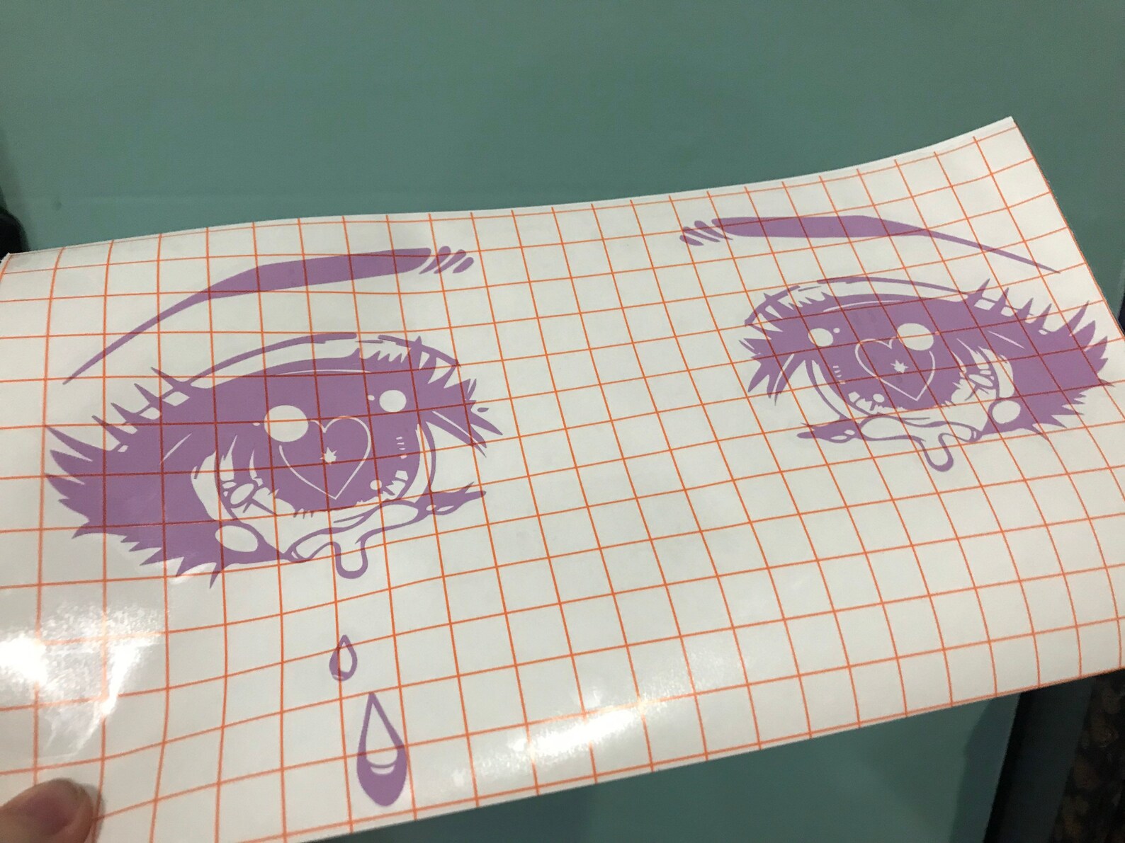 Large Romantic Crying Anime Eyes Decal for Car or Laptop - Etsy